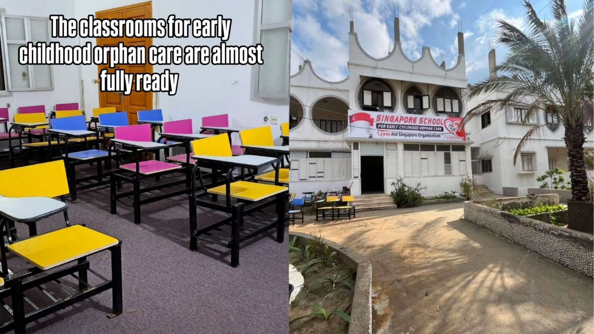 Singapore-funded Gaza kindergarten for war orphans nears completion ...